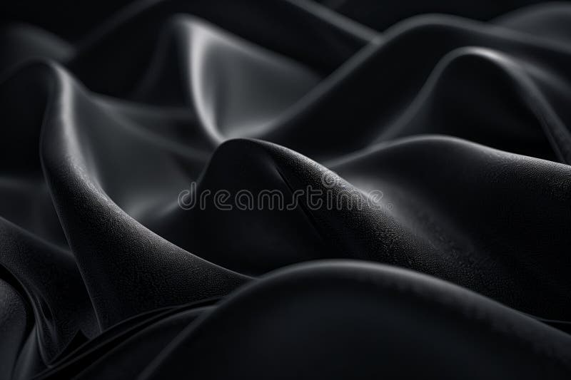 Rich Black Textured Leather with a Subtle Sheen Stock Photo - Image of ...
