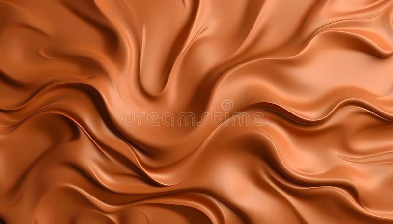 Rich Bronze Waves with Sculpted Texture Digital Illustration Stock ...