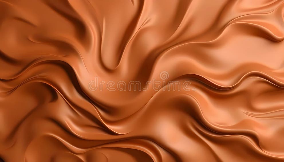 Rich Bronze Waves with Sculpted Texture Digital Illustration Stock ...