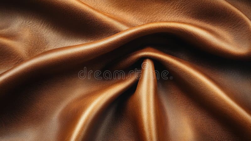 Rich Brown Leather Draped Softly Luxurious Texture Stock Illustration ...