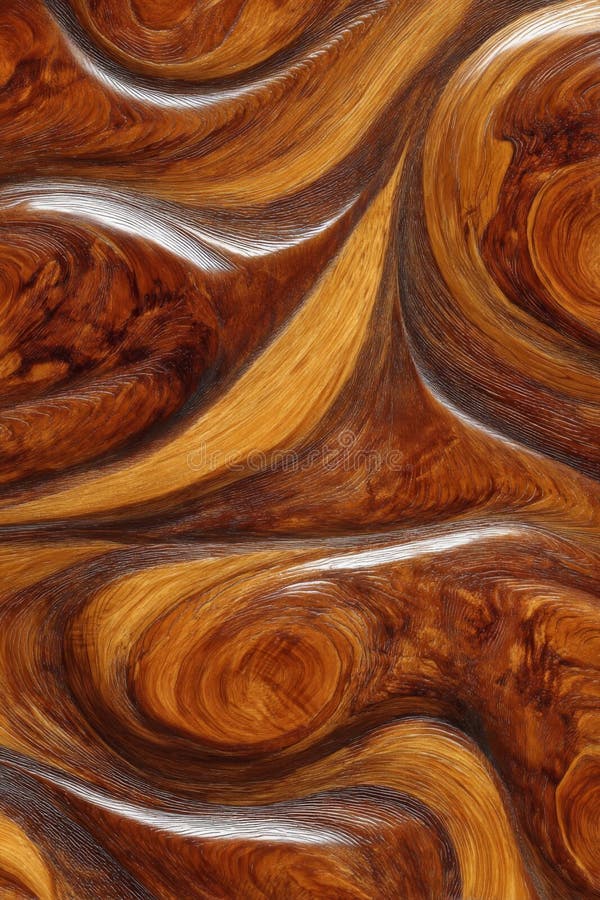 Rich Brown Swirling Wood Texture Background Stock Illustration ...
