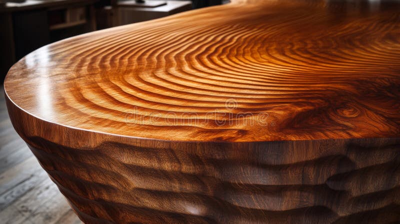 Rich Brown Wood Tabletop Texture with Organic Shape Stock Illustration ...