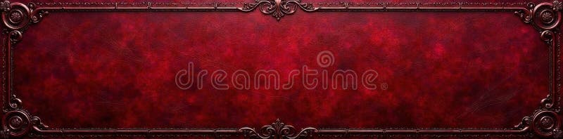 Rich Burgundy Leather, Intricate Tooled Frame, Embossing, Intricate ...