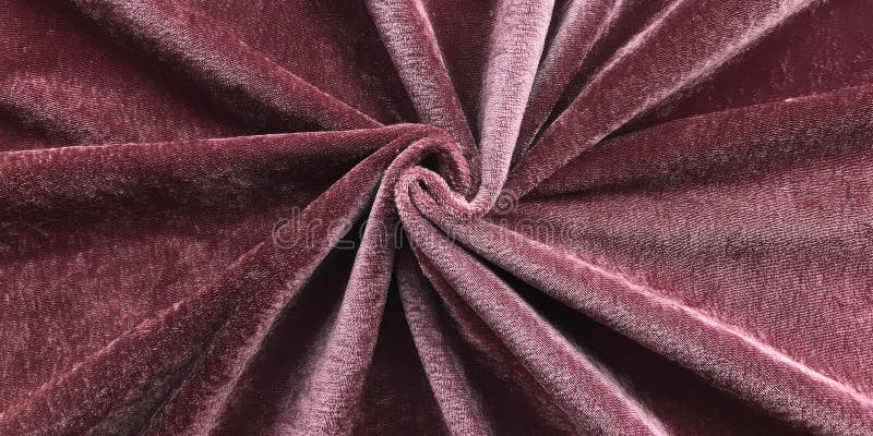 Rich Burgundy Velvet Fabric Folded in Elegant Spiral Pattern for ...