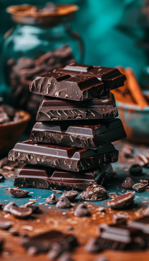 Rich Chocolate Bar on Display, Enticing with Its Alluring Aroma and ...