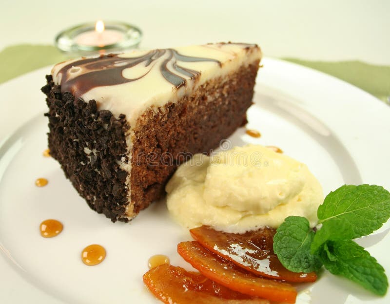 Rich Chocolate Cake stock image. Image of tasty, icing - 6473357