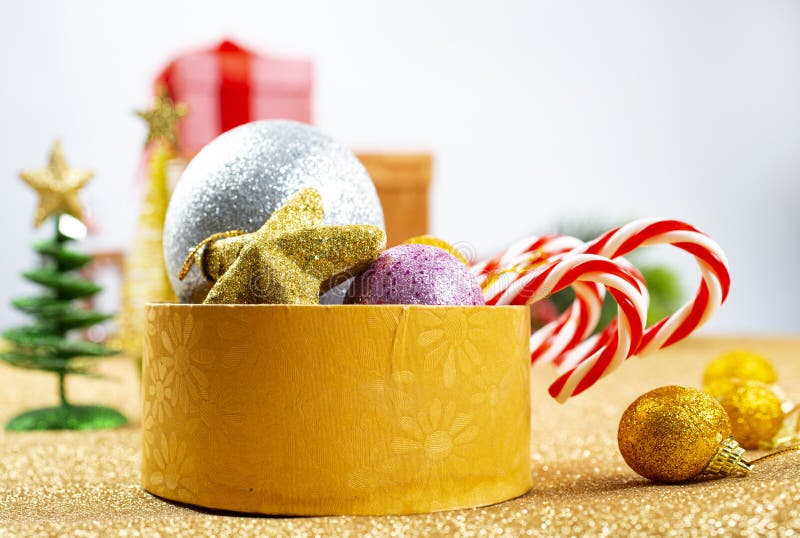 Rich Christmas Composition. Lots of Objects - Candy Canes, Christmas ...