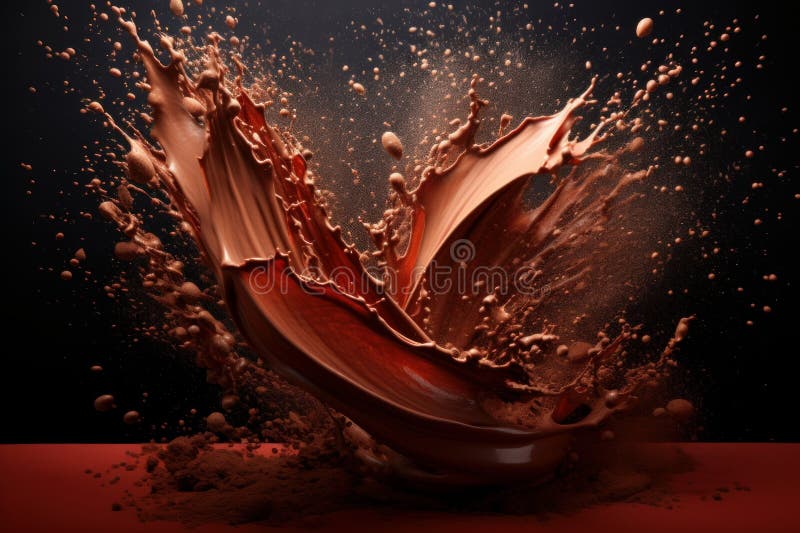 Rich Cocoa Chocolate Splash. Generate Ai Stock Illustration ...