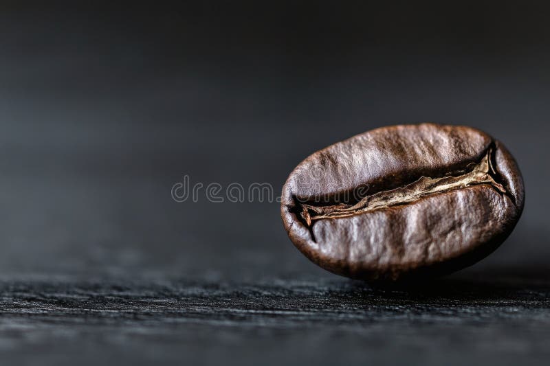 Rich Coffee Bean Resting on a Dark Surface. Generative AI Stock ...