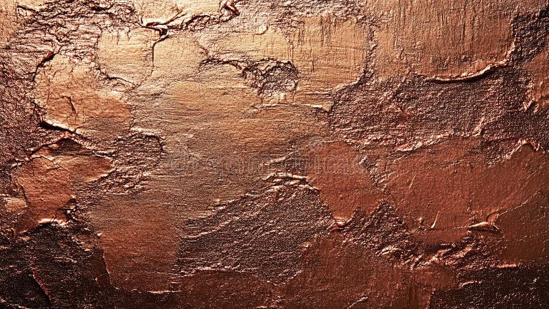 Rich Copper Canvas with a Rough, Tactile Texture and Visible ...