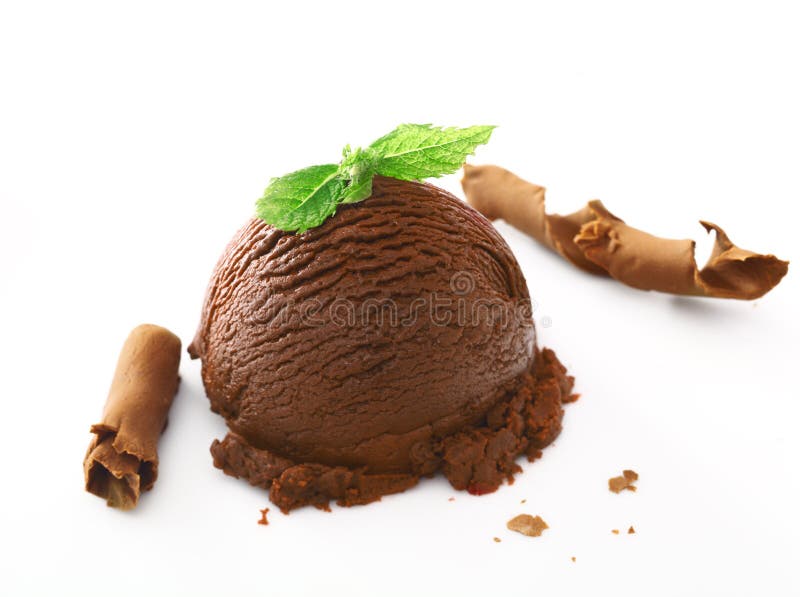 Rich Creamy Chocolate Icecream Stock Image - Image of dark, balls: 25708875