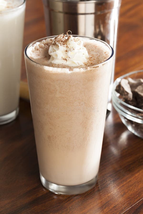 Chocolate and Strawberry Milkshake Stock Photo - Image of studio, sweet ...
