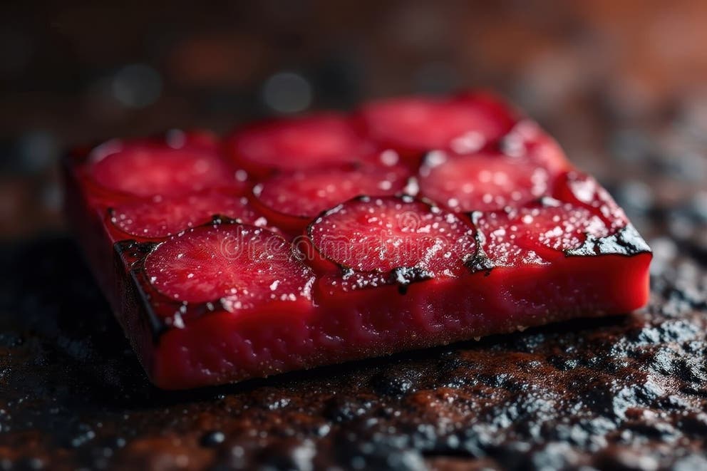 Rich Crimson, Slightly Charred Surface, Visible Grain , Bbq, Steak ...