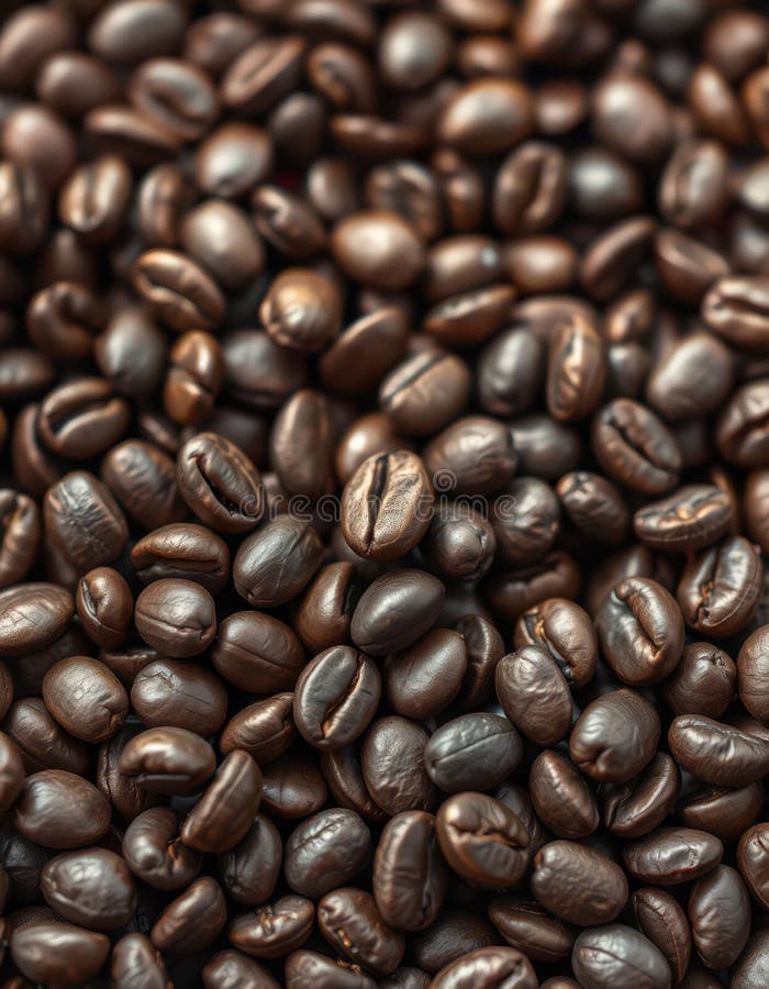 Freshly Roasted Coffee Beans Scattered on a Flat Surface Ready for ...