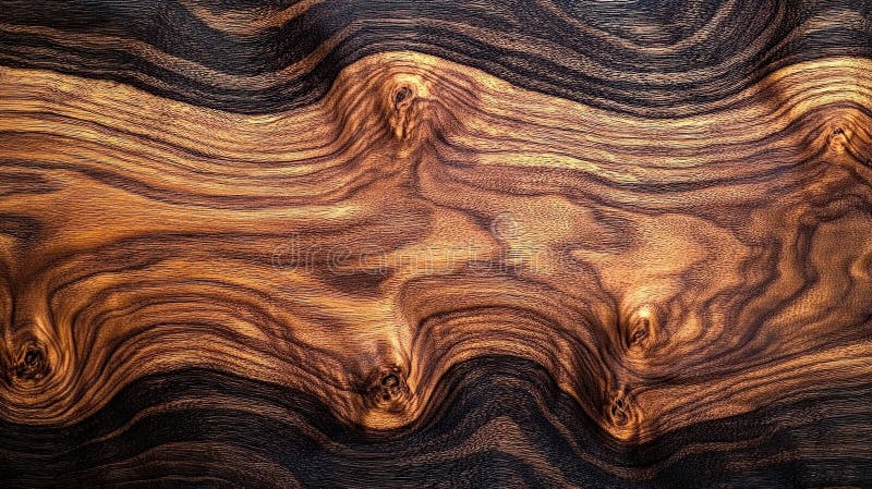 Rich, Dark Wood Grain Texture with Swirling Patterns and Deep Brown and ...