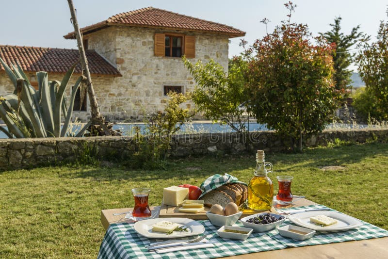 Rich and Delicious Breakfast Stock Image - Image of meal, grass: 55129203