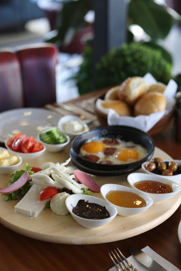Rich and Delicious Turkish Breakfast Stock Photo - Image of honey ...