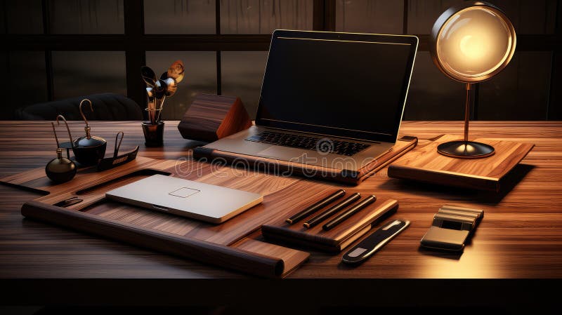 Rich desktop wood stock illustration. Illustration of desk - 372535928