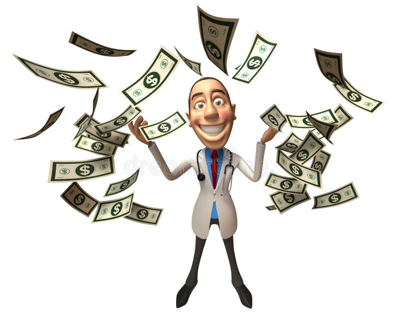 Rich doctor stock illustration. Illustration of condition - 6823657