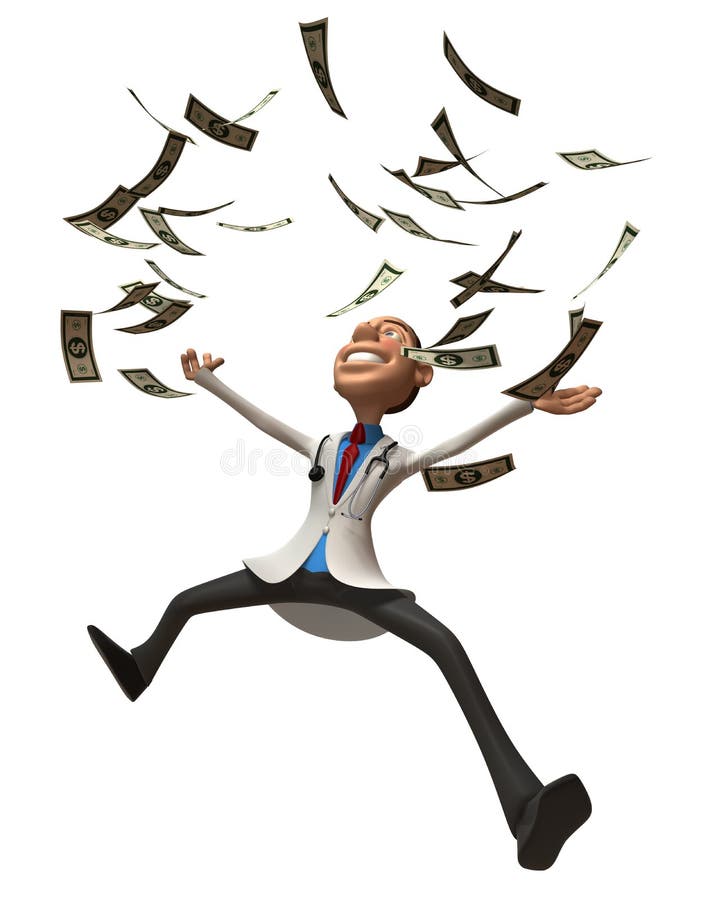 Rich doctor stock illustration. Illustration of condition - 6823657