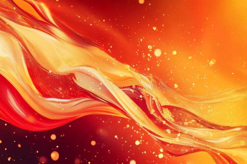 A Rich, Fiery Gradient of Red, Orange, and Gold with Swirling Fluid ...