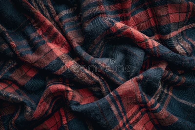 A Rich Flannel Texture Background in Dark Red and Navy Blue Stock ...