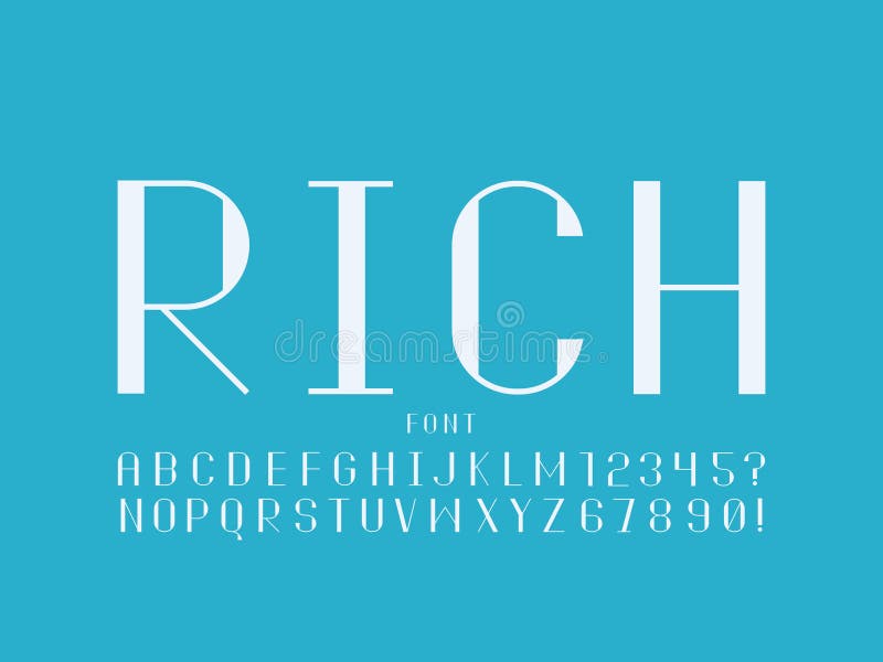 Rich Font. Vector Alphabet Letters Stock Vector - Illustration of ...