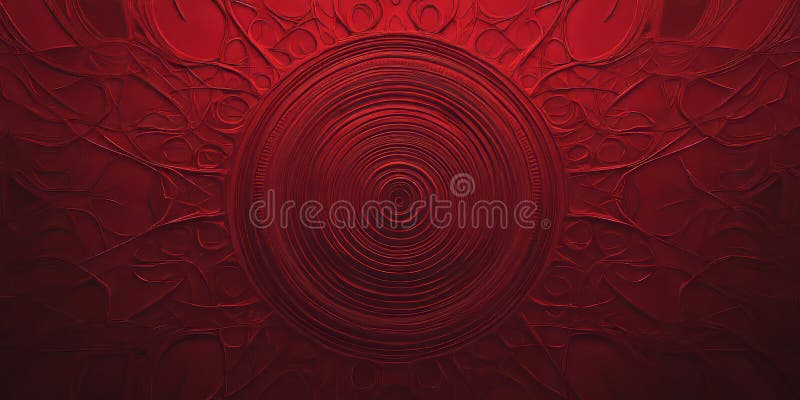A Rich, Garnet Red Background with Intricate Lines and Circular ...