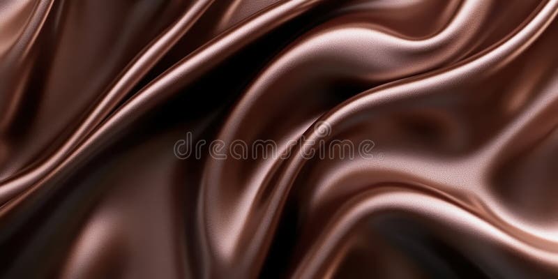 Smooth Chocolate Texture Flowing Elegantly in Soft Curves Under Gentle ...