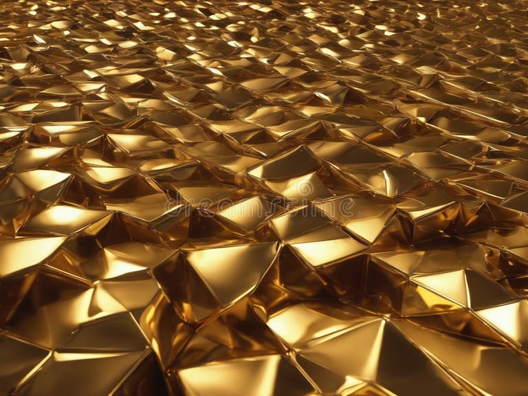 Rich Gold Abstract Background 3D Rendering - Generated by Ai Stock ...