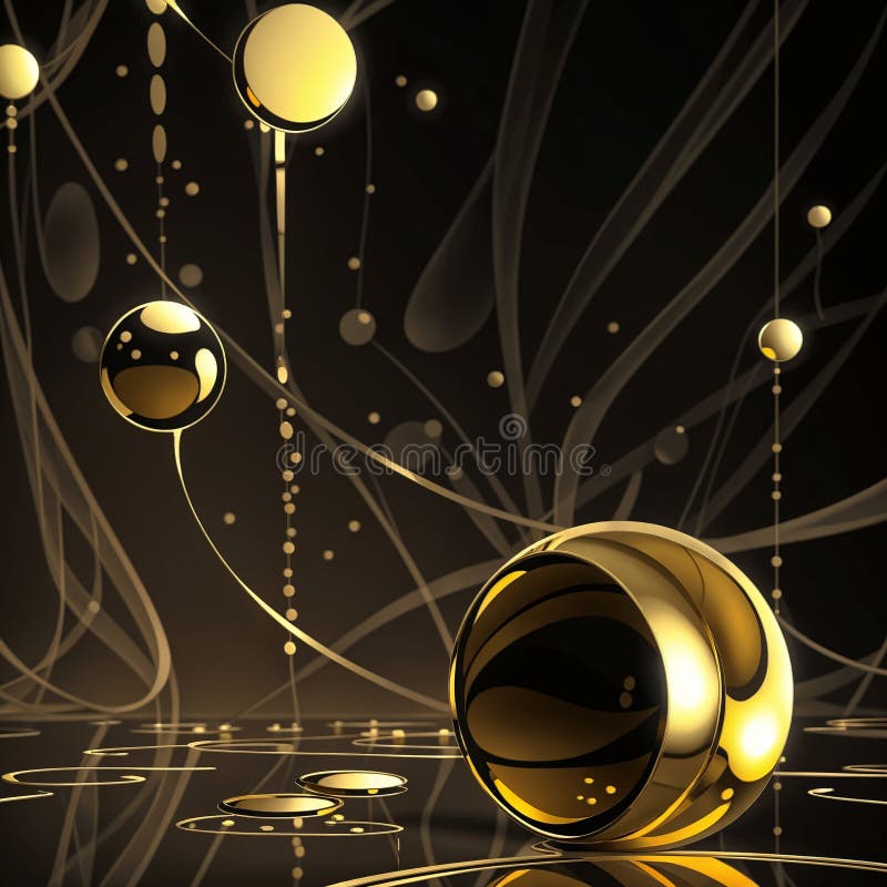 Rich Gold Abstract Background 3D Rendering - Generated by Ai Stock ...