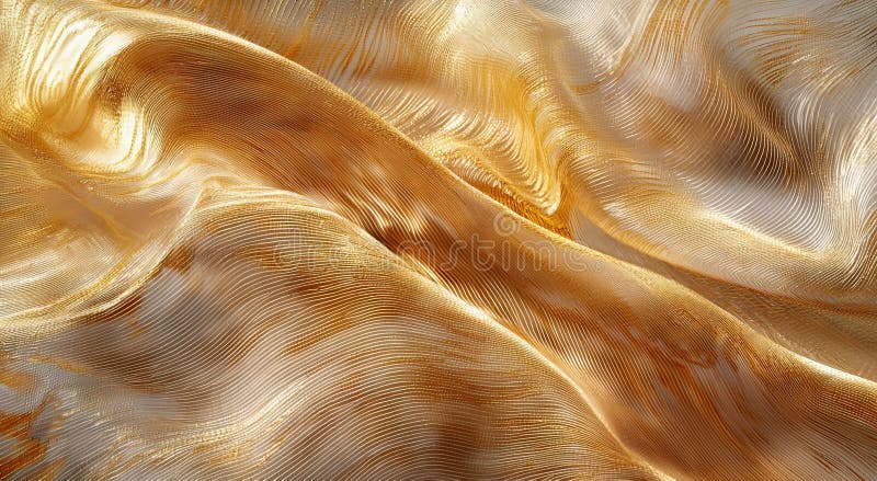 Rich Gold Metallic Cloth with a Sleek, Flowing Texture. Stock Image ...