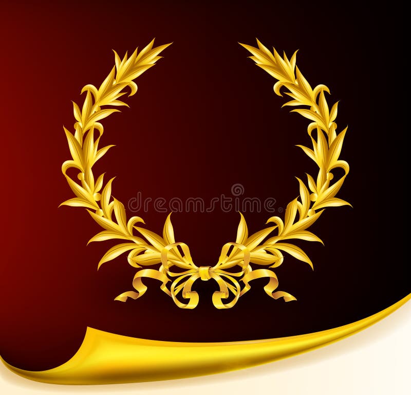 Rich golden wreath stock vector. Illustration of christmas - 20359441