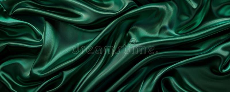 A Rich Green Background with a Satin-like Texture, Creating a Luxurious ...