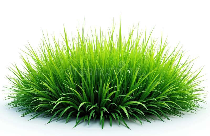Rich Green Grass Patch Rendered on Transparent Backdrop. Grass Blades ...