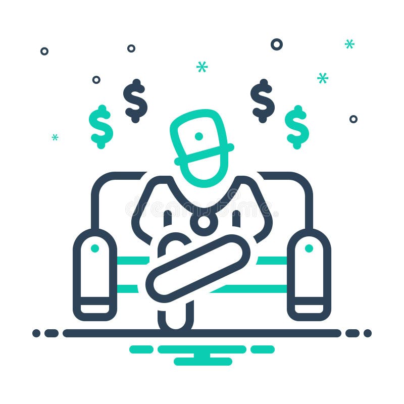 Mix Icon for Rich, Wealthy and Man Stock Vector - Illustration of ...