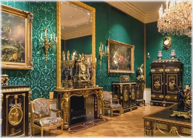 Rich Interior and Famous Paintings in Wallace Collection, London Stock ...