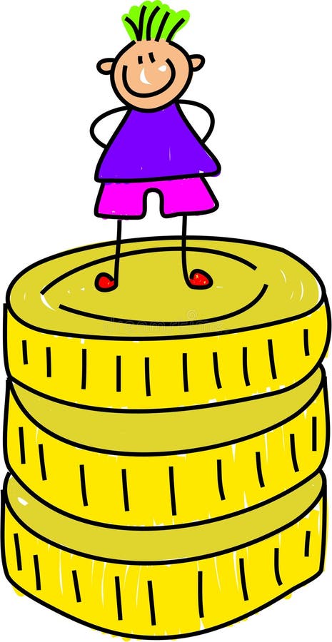 Rich kid stock illustration. Illustration of money, financial - 898877