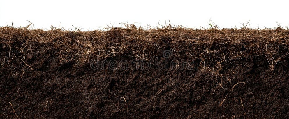 The Rich Layers of Soil Showcasing Intricate Root Systems and Natural ...