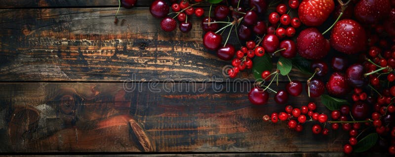 A Rich and Luxurious Fruit Background with Deep Red Berries and ...