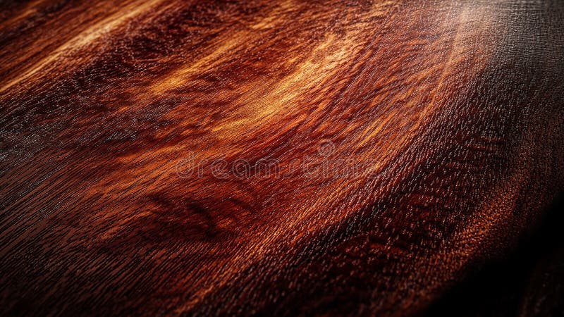 Rich Mahogany with a Polished Finish and Visible, Intricate Grain ...