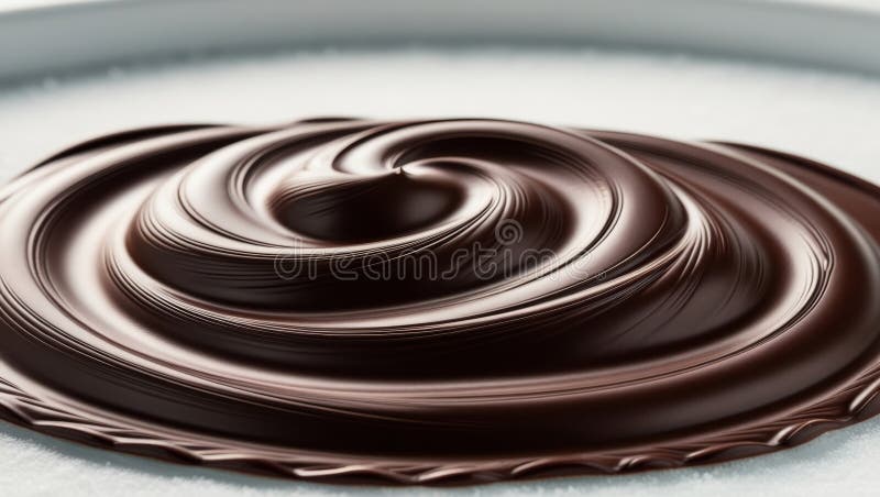 Rich Melted Chocolate Pattern, Elegantly Isolated on Clean White ...
