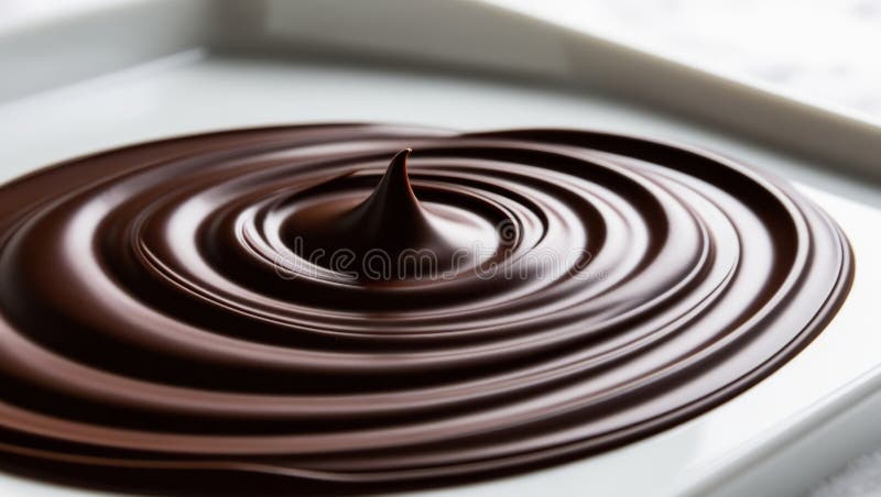 Rich Melted Chocolate Pattern, Elegantly Isolated on Clean White ...