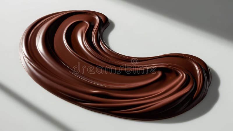Rich Melted Chocolate Pattern, Elegantly Isolated on Clean White ...