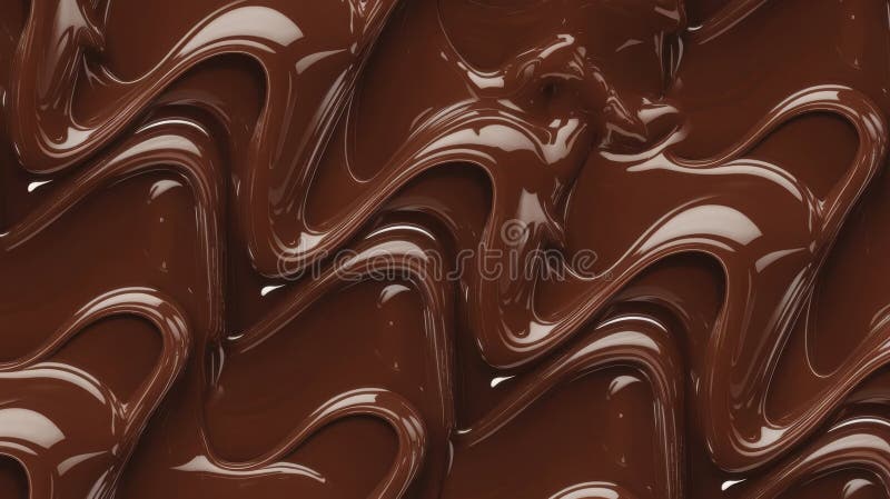 Rich Melted Chocolate Pattern, Elegantly Isolated on Clean White ...