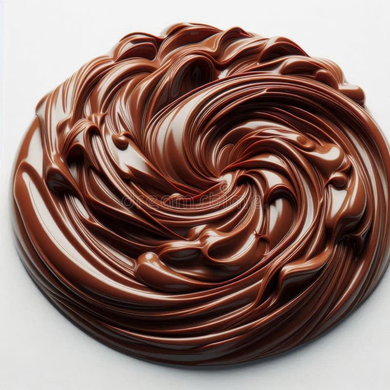 Rich Melted Chocolate Pattern, Elegantly Isolated on Clean White ...