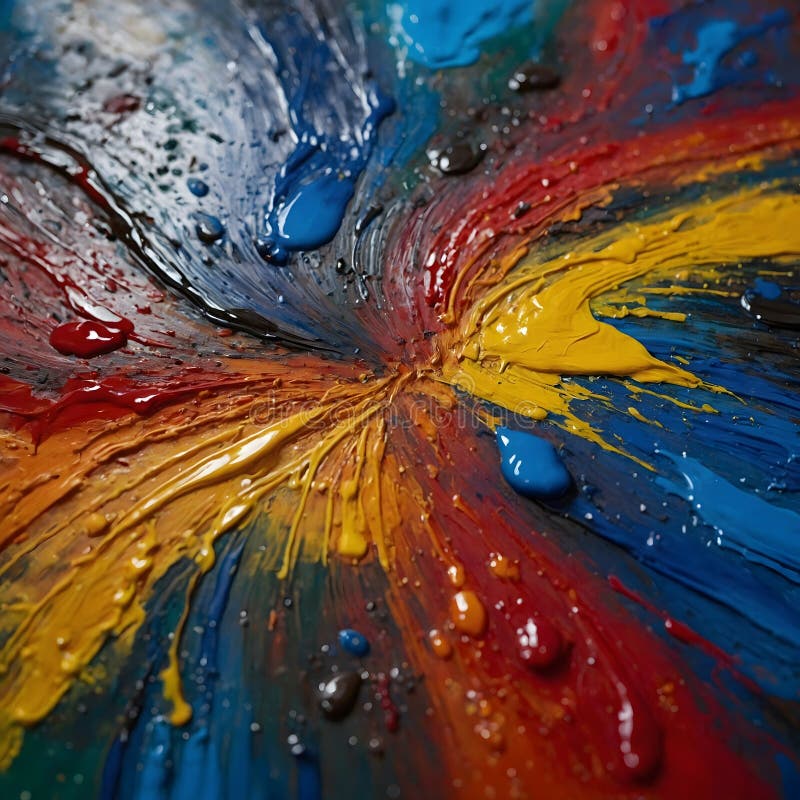 Rich Oil Paint Texture Featuring Visible Brush Strokes and Layered ...