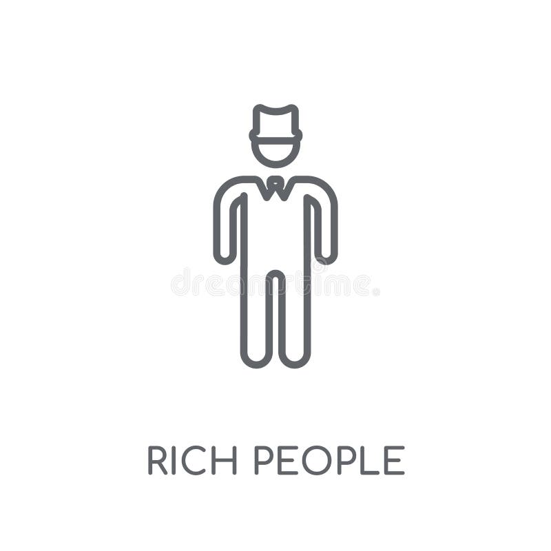 Rich People Linear Icon. Modern Outline Rich People Logo Concept Stock ...