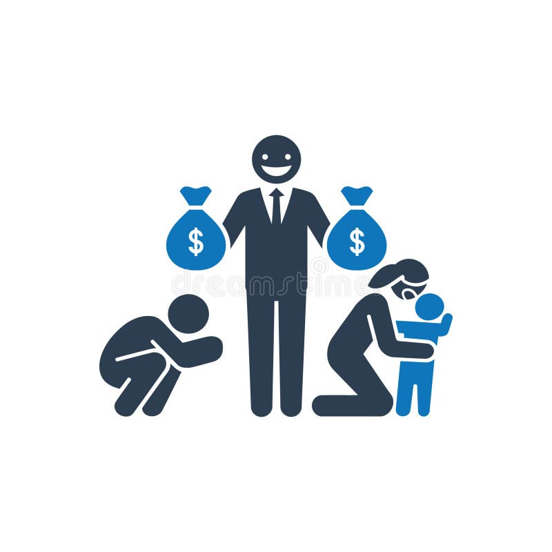 Rich Person with Money Icon Stock Vector - Illustration of businessman ...