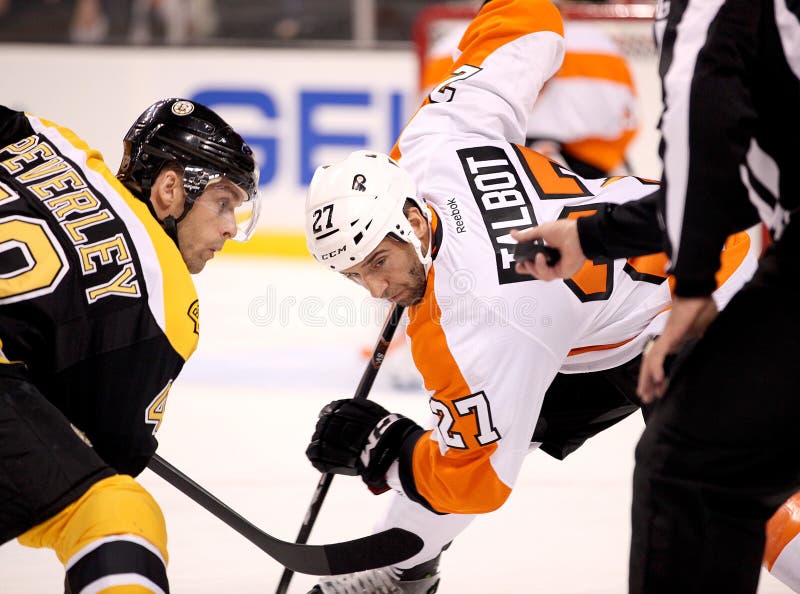 Rich Peverley Faceoff with Maxime Talbot Editorial Stock Image - Image ...